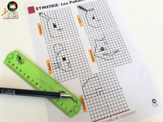Fichier symétrie axiale CE2: exercices gratuits à imprimer