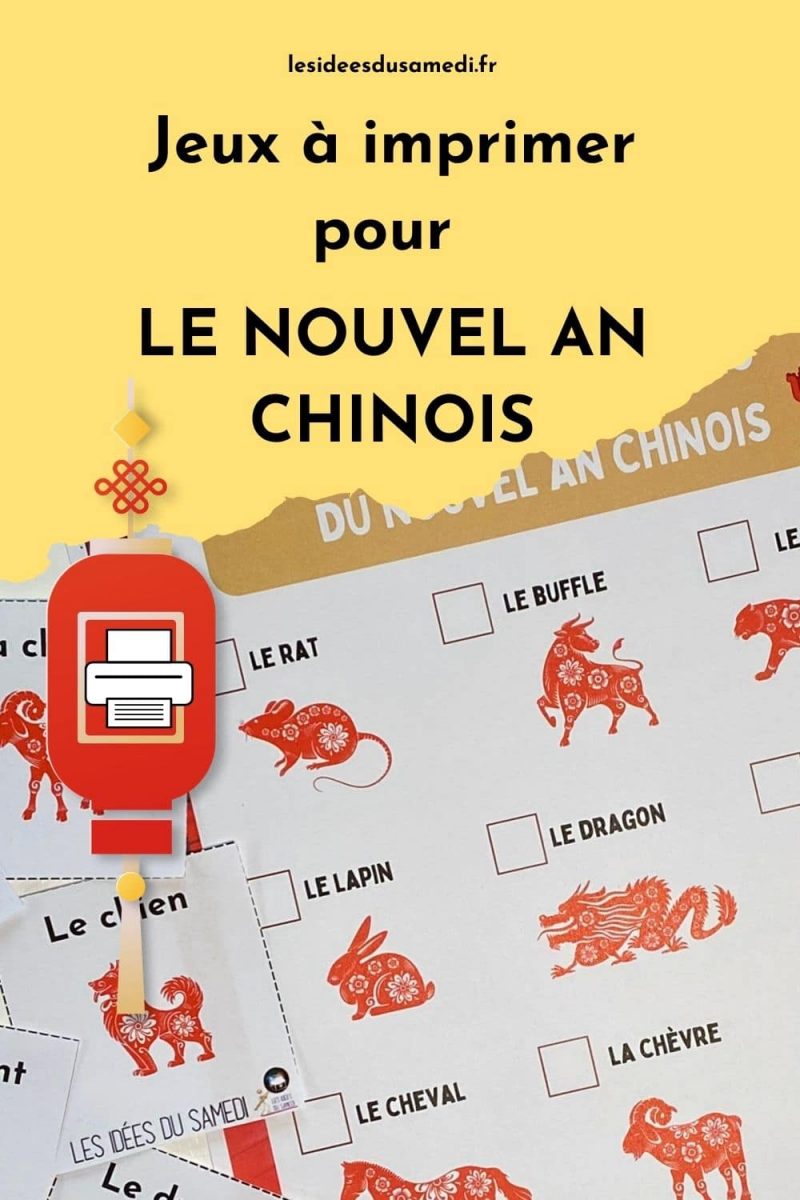Jeux du Nouvel An Chinois à imprimer