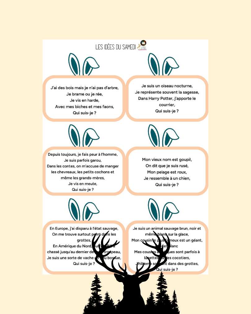 30 devinettes animaux, de facile à difficile (PDF)