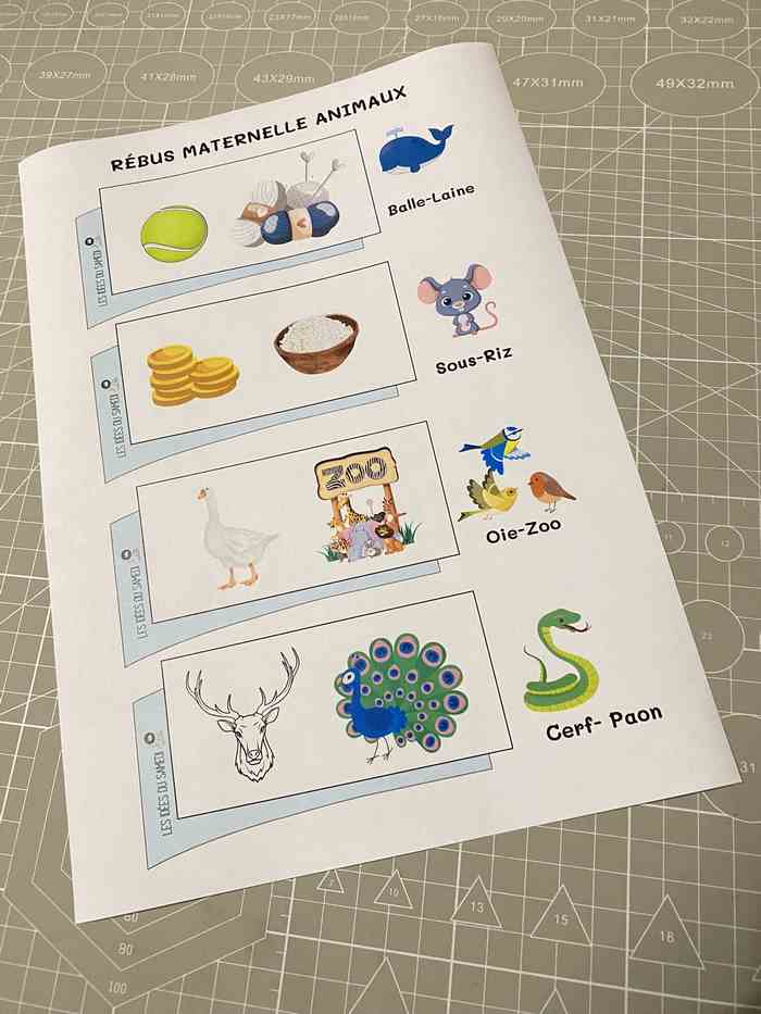 20 rébus enfants faciles : imprimez les