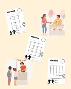 Cartes à tamponner kermesse et tickets, PDF gratuit - Les idées du samedi