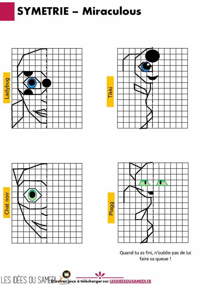 Fichier symétrie axiale CE2: exercices gratuits à imprimer